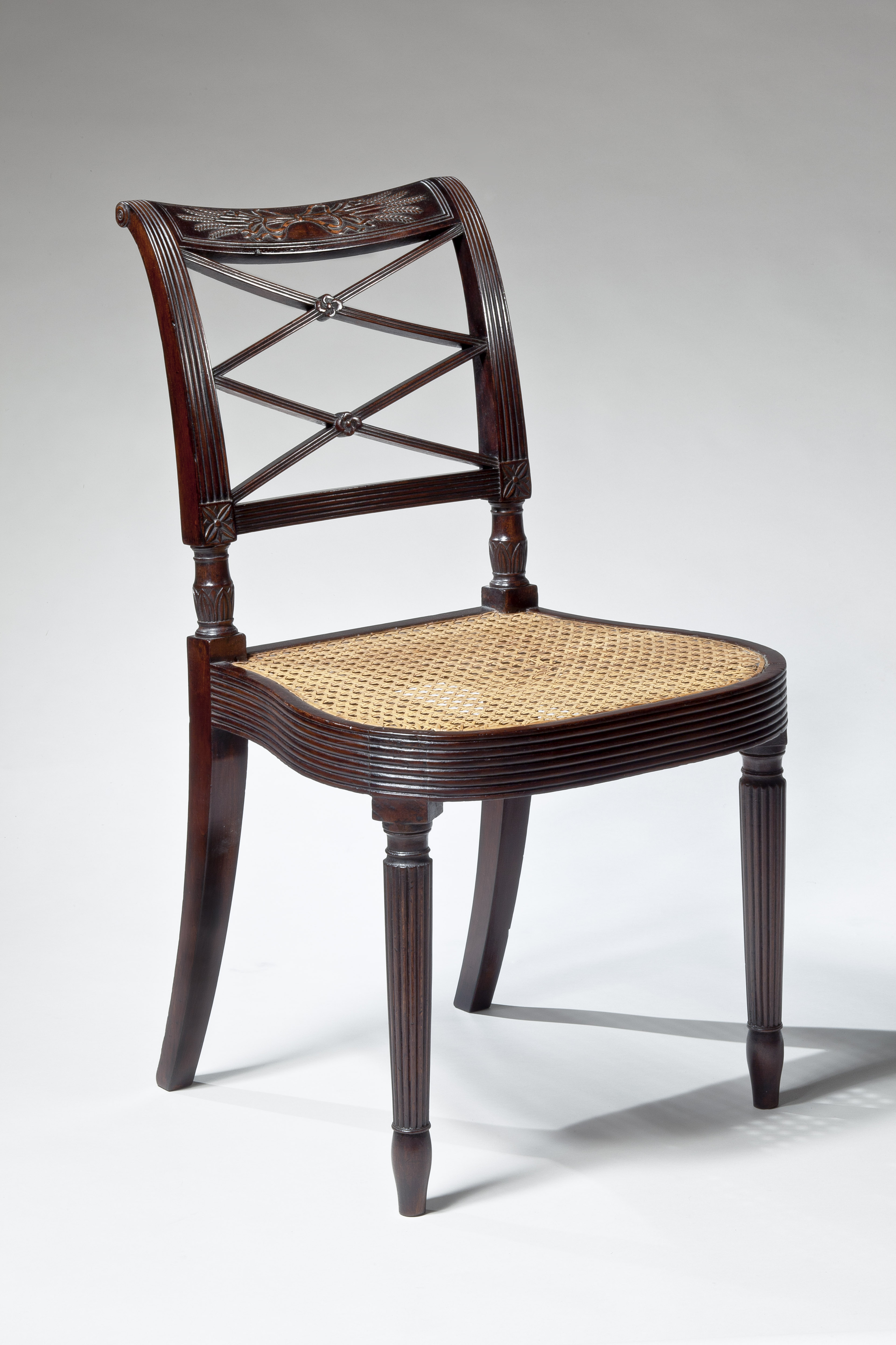 Carved Mahogany Sheraton Side Chair, circa 1807 - SOLD - Carswell Rush ...
